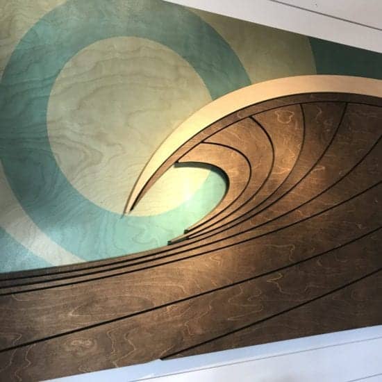3D Wood Wave Wall Sculpture | Shorebreak by Shaun Thomas